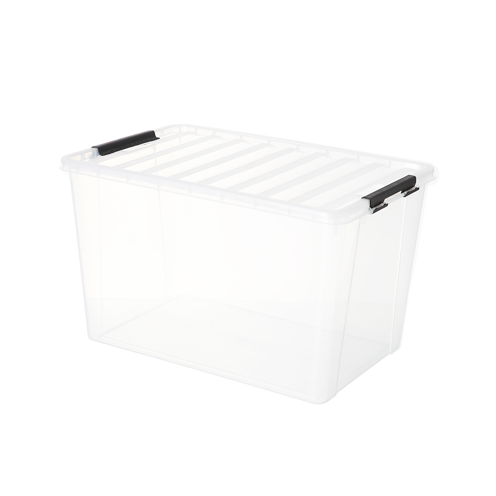 Coloured plastic storage box with lid | Storage Bins Wholesale