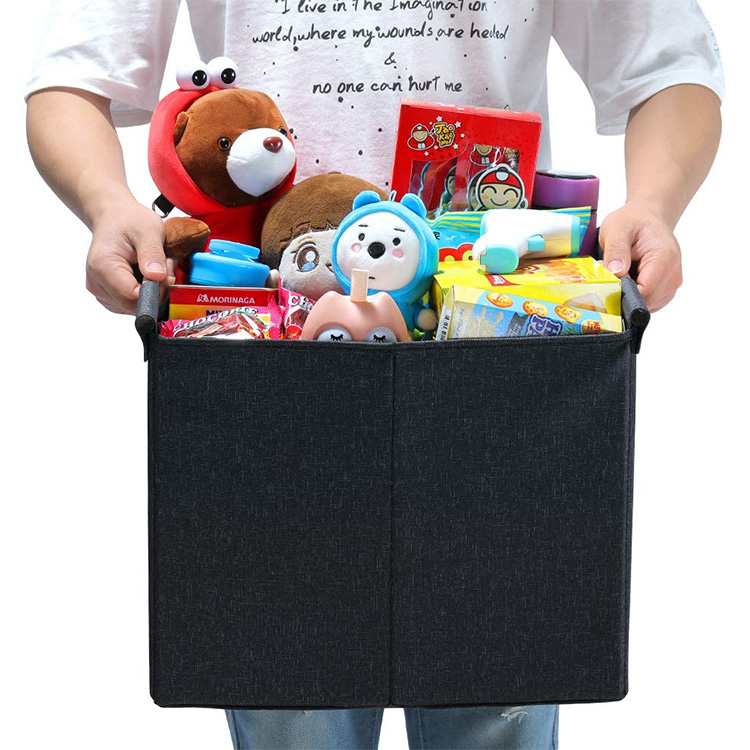 Extra large black fabric storage box | Storage Bins Wholesale