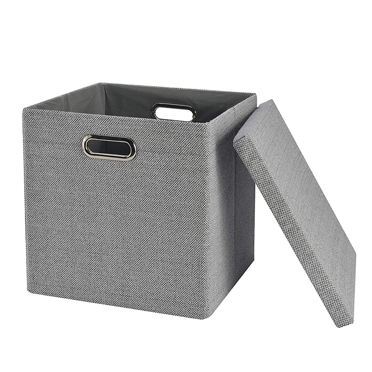 Foldable heavy duty burlap storage box | Storage Bins Wholesale