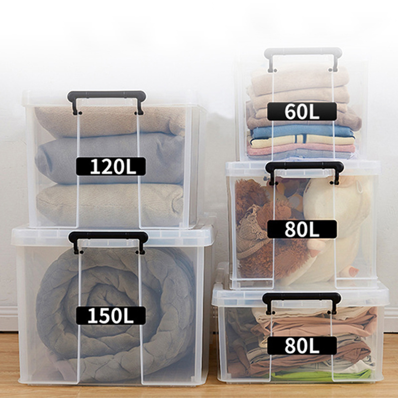 Heavy-duty plastic storage box with lid | Storage Bins Wholesale