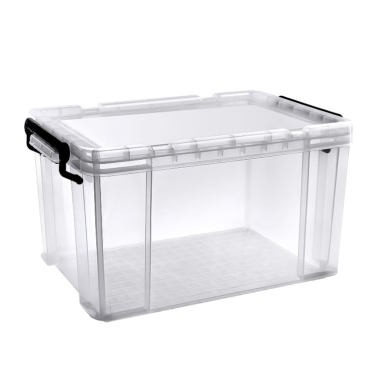Heavy-duty plastic storage box with lid | Storage Bins Wholesale