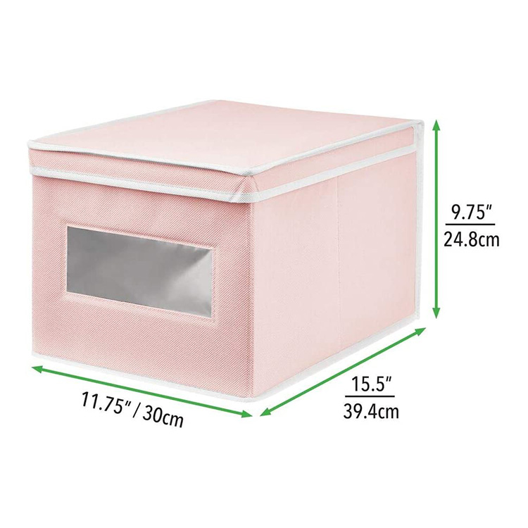 Pink soft fabric storage box | Storage Bins Wholesale
