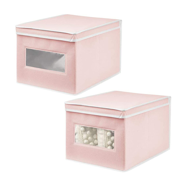 Pink soft fabric storage box | Storage Bins Wholesale