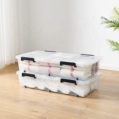 Clear stackable large plastic storage bins | Storage Bins Wholesale