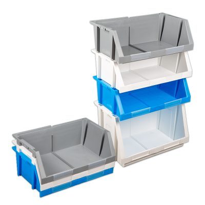 Wholesale blue stackable storage boxes | Storage Bins Wholesale