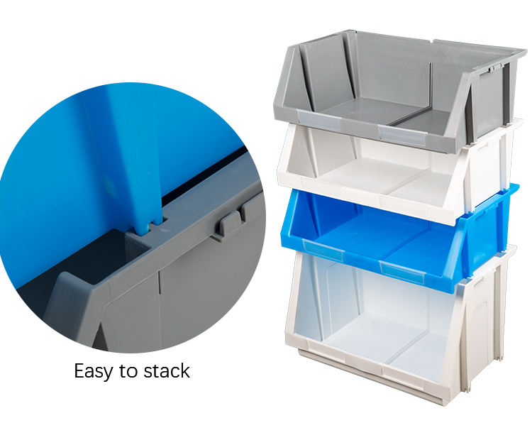 Heavy-duty plastic stackable storage bins | Storage Bins Wholesale