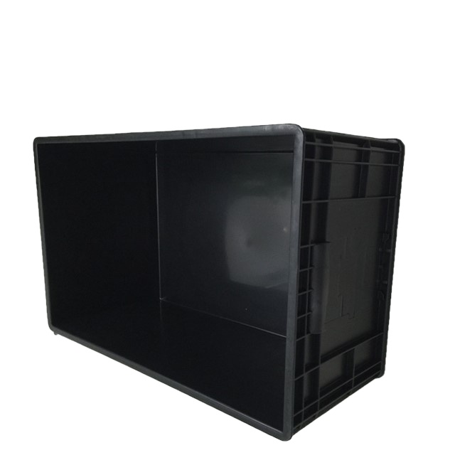 Rectangular black sturdy plastic bathtub | Storage Bins Wholesale