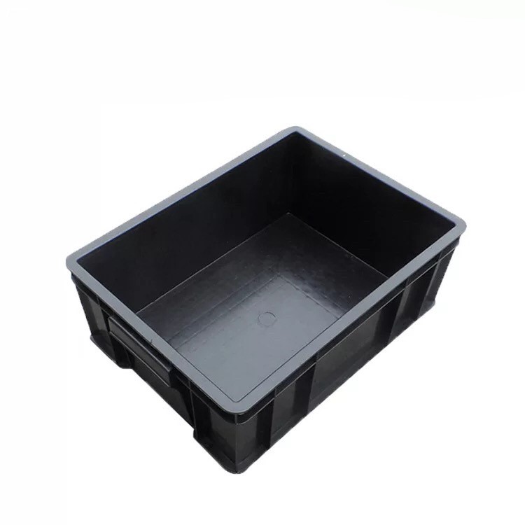 Rectangular black sturdy plastic bathtub | Storage Bins Wholesale