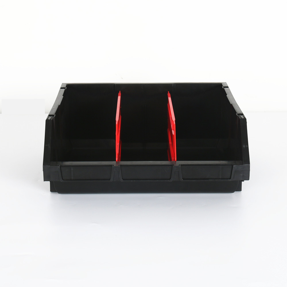 Black thick stackable storage box | Storage Bins Wholesale