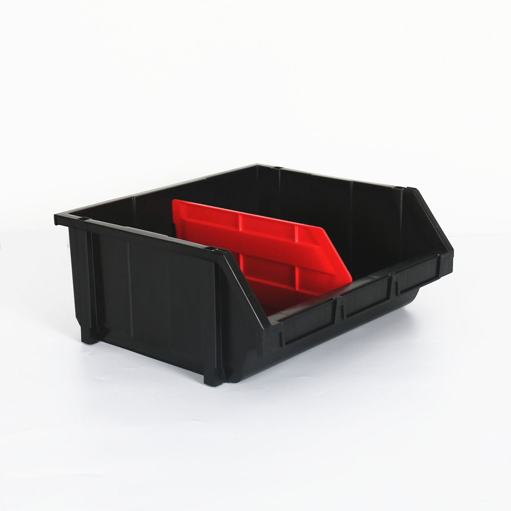 Black thick stackable storage box | Storage Bins Wholesale