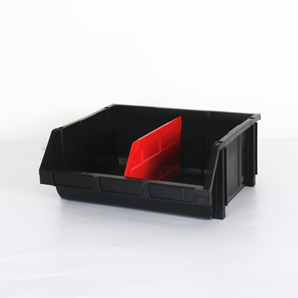 Black thick stackable storage box | Storage Bins Wholesale