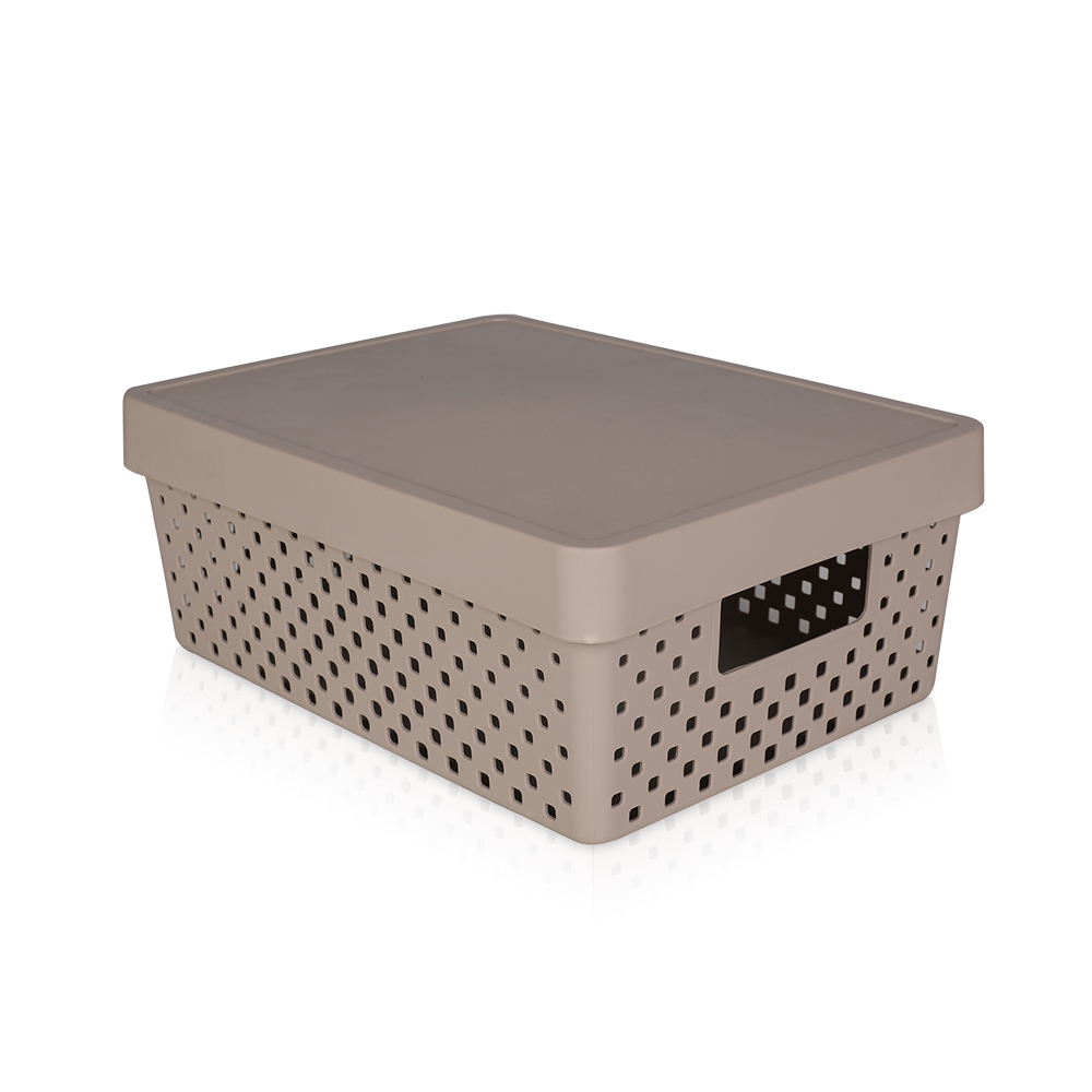 Brown household storage plastic basket | Storage Bins Wholesale